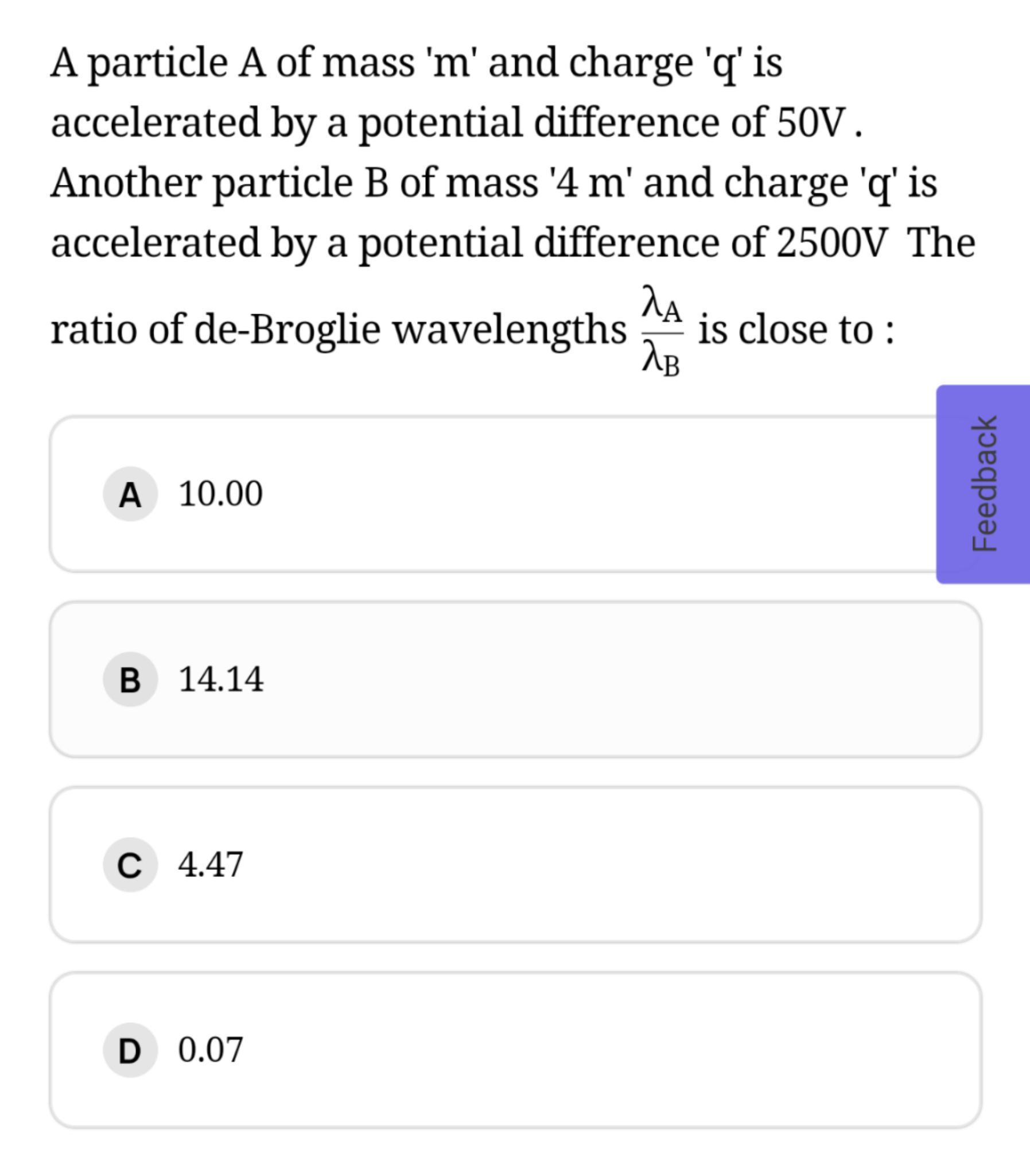 Solved A Particle A Of Mass M And Charge Q Is Accelerated By A