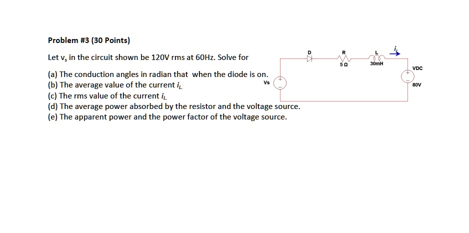 SOLVED: Problem#330Points Let vin the circuit shown be 120V rms at 60Hz ...