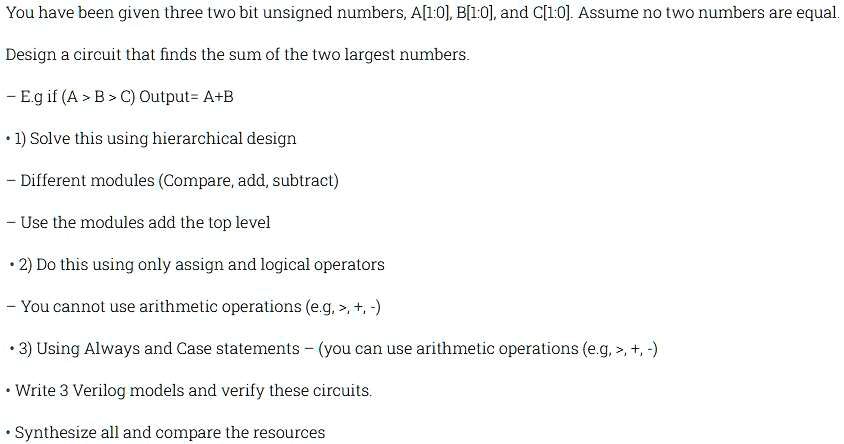 Solved Text Verilog Code Question Verilog Code Question Verilog Code Question Verilog