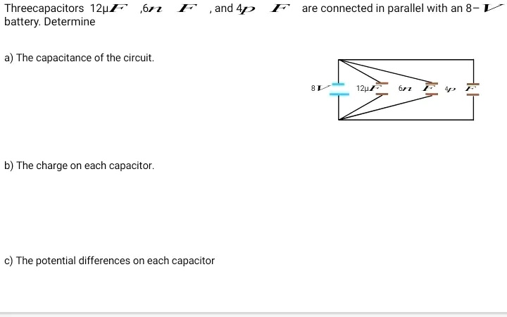 SOLVED: Three capacitors, C1, C2, and C3, with capacitances of 1241 Î¼F, 611 Î¼F, and 4 Î¼F ...
