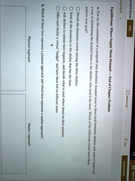 Equilibrium: Where Supply Meets Demand - End of Chapter Problem a. You ...