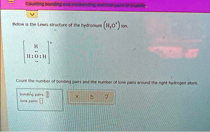 SOLVED: Counting Bonding Pairs Below is the Lewis structure of the ...