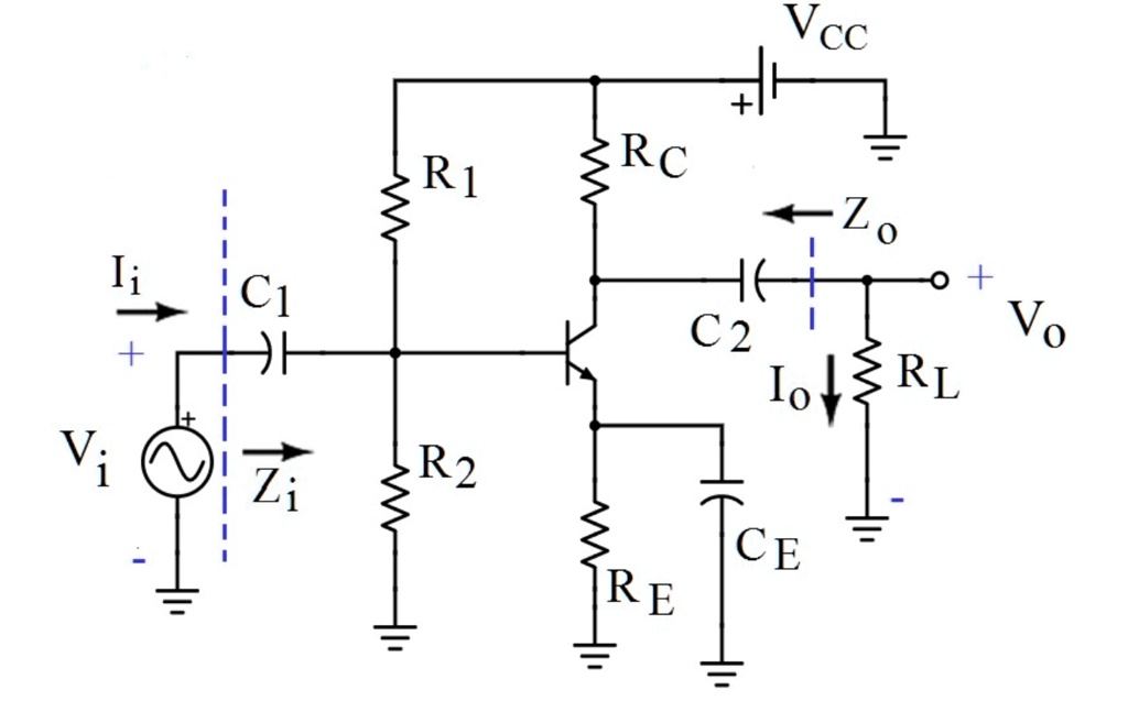 SOLVED: The amplifier below consists of an npn BJT, in common emitter ...