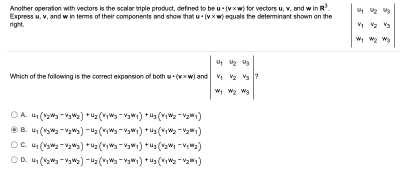 SOLVED: Another operation with vectors is the scalar triple product ...