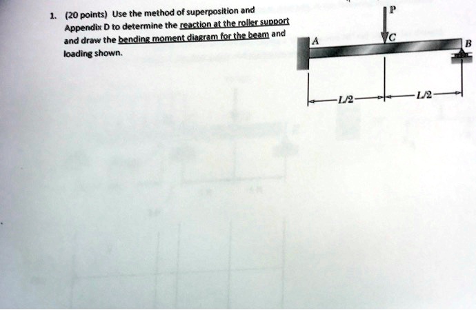 1. (20 points) Use the method of superposition and Appendix...