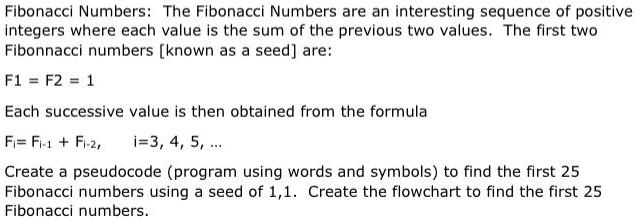 Solved Fibonacci Numbers The Fibonacci Numbers Are An Interesting Sequence Of Positive 