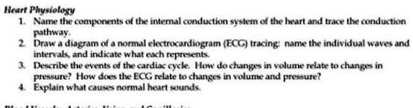 SOLVED: Cardiovascular Heart Physiology 1. Name the components of the ...