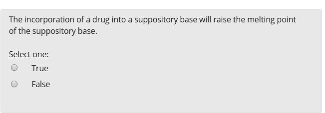 The incorporation of a drug into a suppository base will...