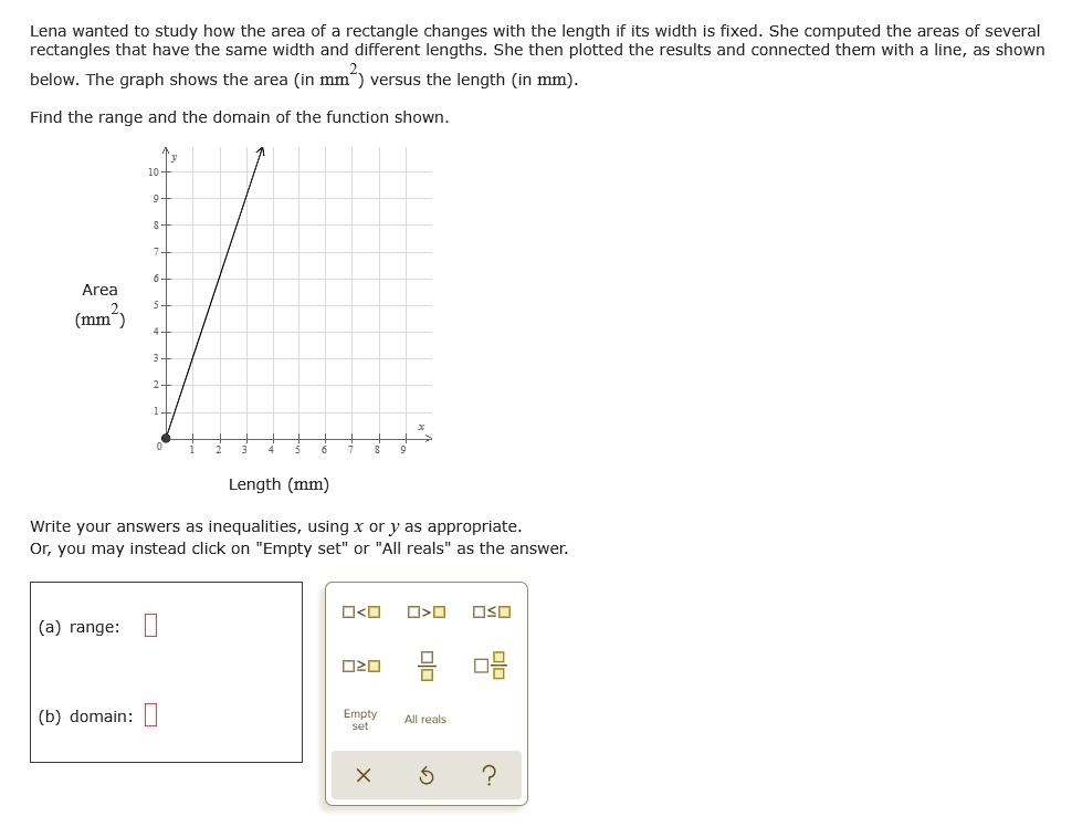 lena wanted to study how the area of a rectangle changes with the ...