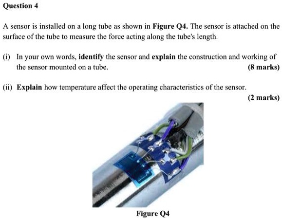 SOLVED: A sensor is installed on a long tube as shown in Figure Q4. The ...