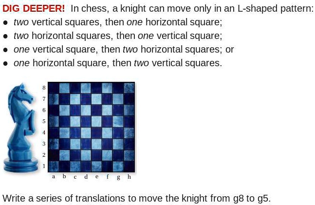 DIG DEEPER! In chess, a knight can move only in an L-shaped pattern ...