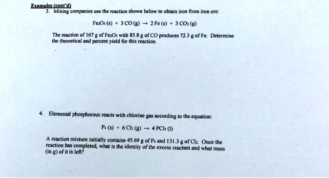 SOLVED:Enmpkucontd Mining ' companics use the reaction shown belox ...