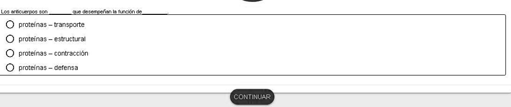 SOLVED: Ayudenme estoy en examen Losanucuerpos Son eMnpehan proteínas transporte proteínas ...