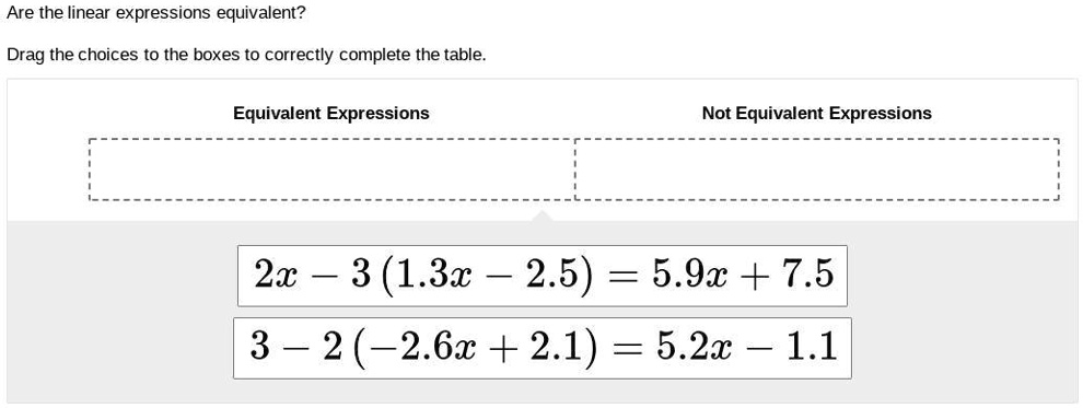 look at pic due at 400 helppp are the linear expressions equivalent ...