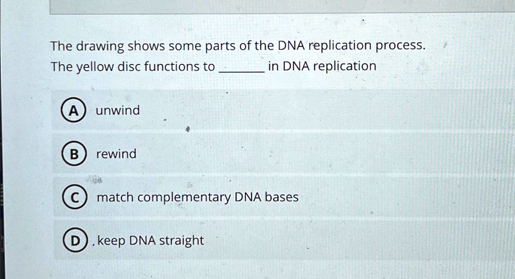 SOLVED: The drawing shows some parts of the DNA replication process ...