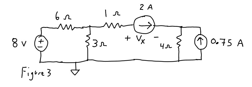simplify the circuit shown in figure 3 then solve for the voltage vx when simplifying you should ...