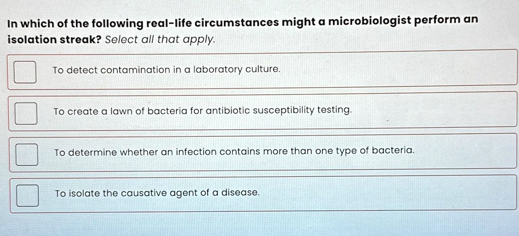 In which of the following real-life circumstances might a ...