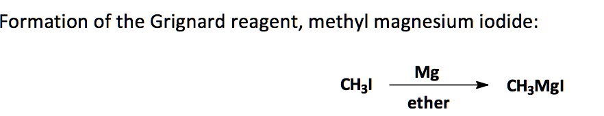 SOLVED:Formation of the Grignard reagent, methyl magnesium iodide: Mg ...