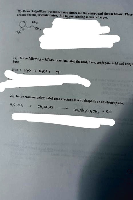 Texts: 18. Draw 3 significant resonance structures for the compound shown below. Place CH3 CH HG ...