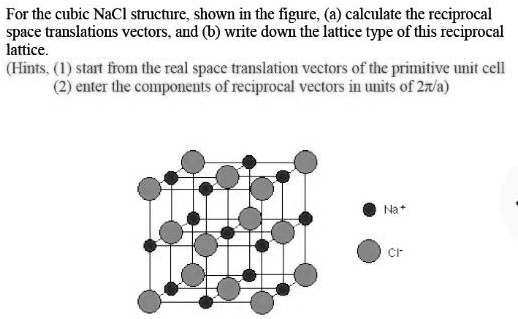 SOLVED: Solid state physics For the cubic NaCl structure shown in the figure, calculate the ...