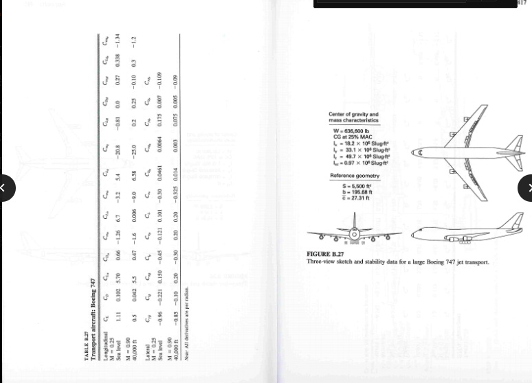 attached image lists geometric mass and aerodynamic characteristics of ...