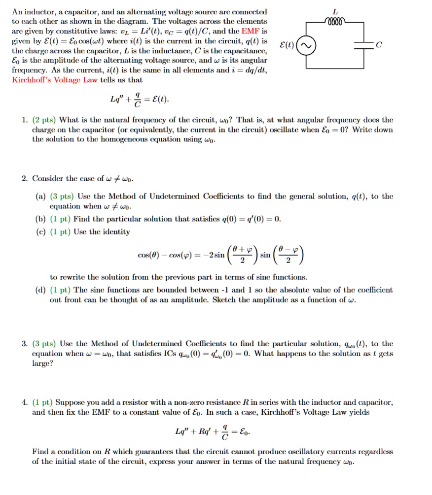 an inductora capacitorand an alternating voltage source are connccted to each other as shown in ...