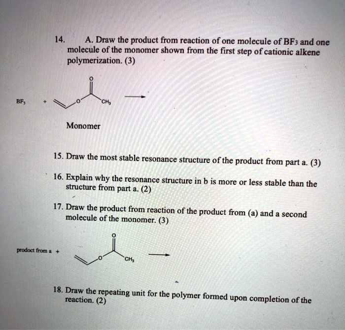 draw the product from reaction of one molecule of bfs and one molecule ...