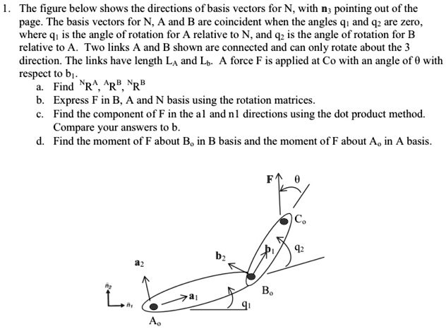 1. The figure below shows the directions of basis vectors for N, with ...