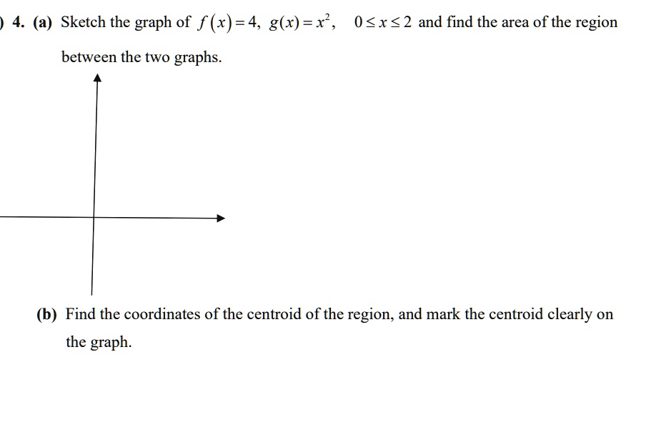 4 a sketch the graph of f x4 gxx 0 x 2 and find the area of the region ...