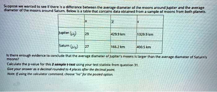 Suppose we wanted to see if there is a difference between the average ...