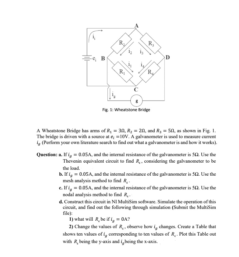 undefined fig1 wheatstone bridge a wheatstone bridge has arms of r3r2 ...