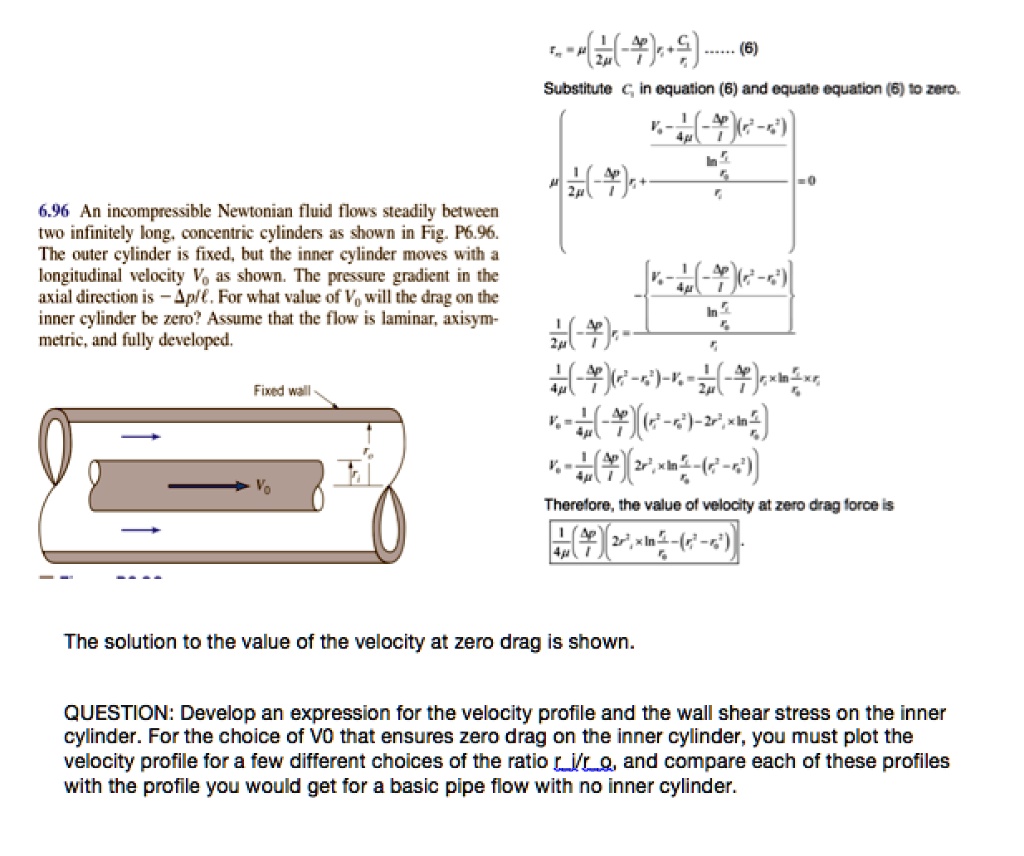 [GET ANSWER] r 6 substitute c in equation 6and equate equation 6 to zero 3 696 an incompressible ...