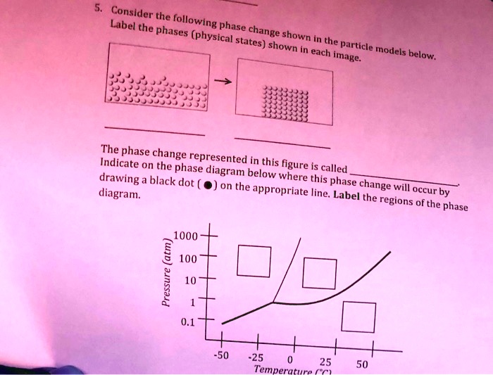 consider the label the 5 following phases phase physical change states ...