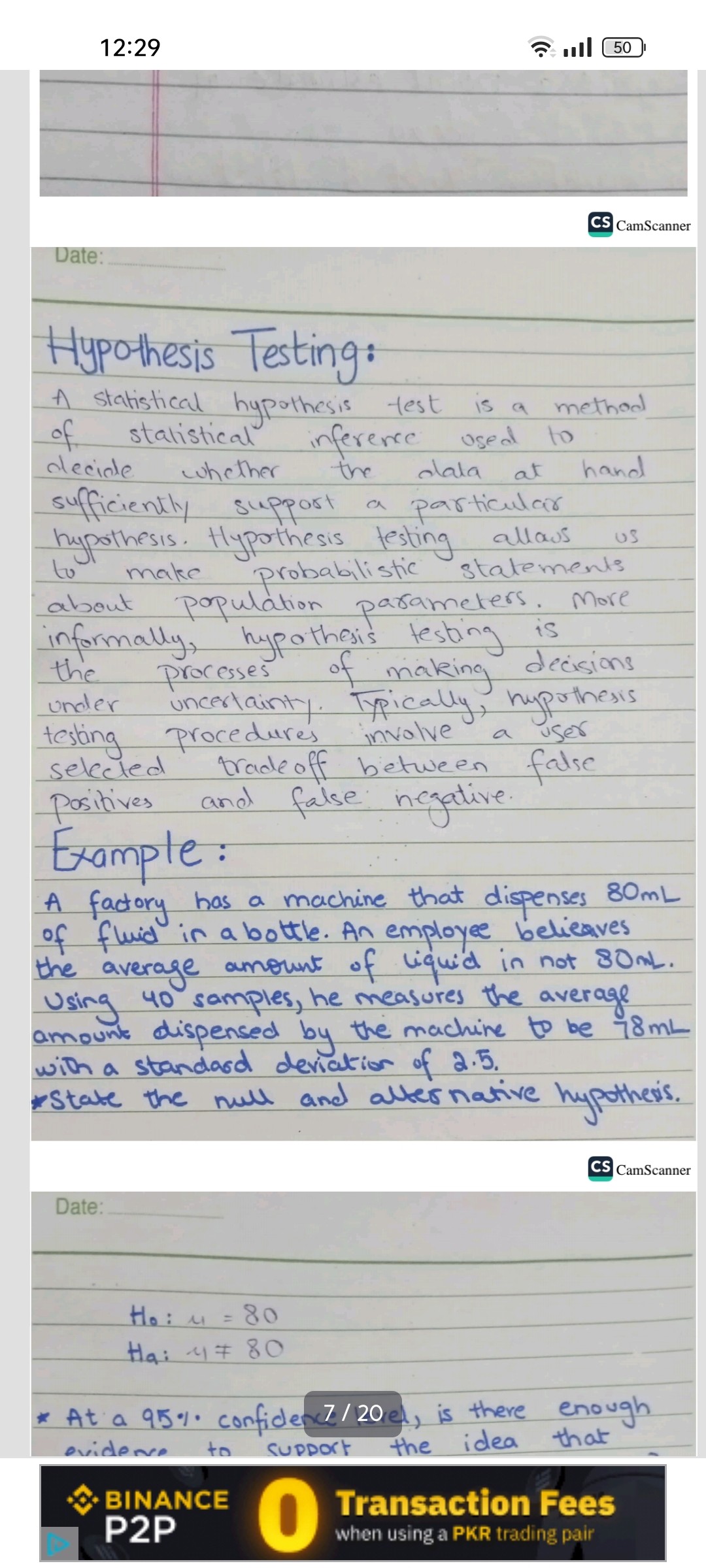 Solved 12 29 50 Hypothesis Testing A Statistical Hypothesis Test Is
