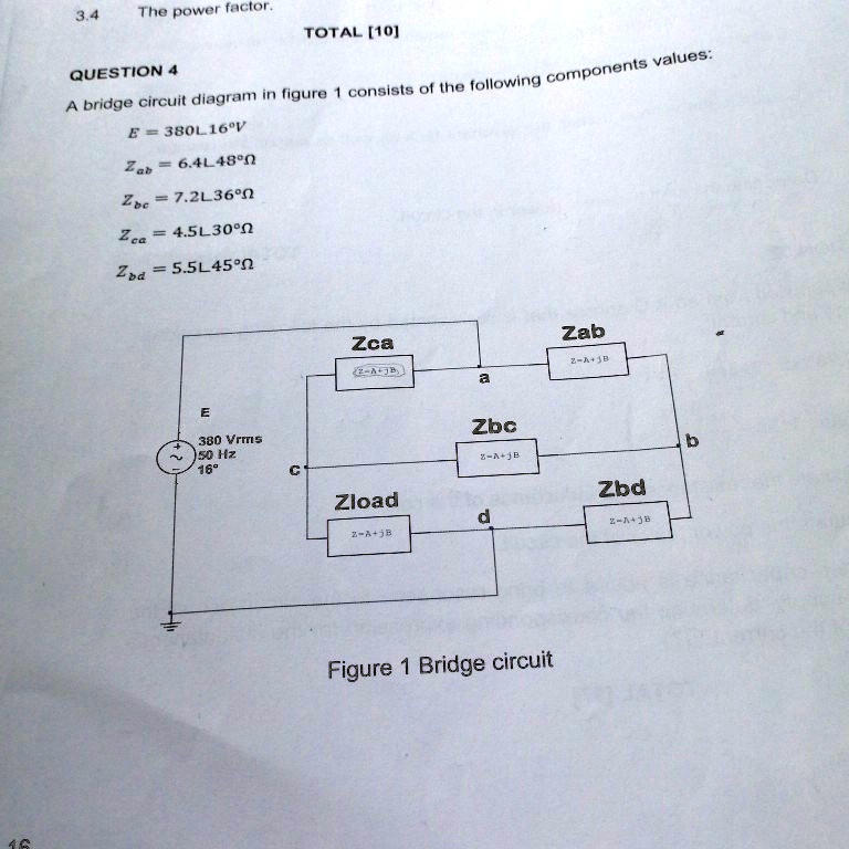 SOLVED: Consider the circuit and calculate: 1. The load impedance for maximum power transfer to ...
