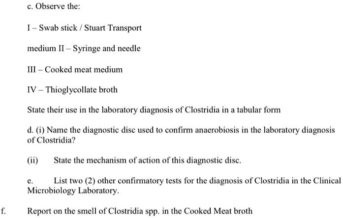 SOLVED: Observe the: 1 = Swab stick Stuart Transport medium II Syringe ...