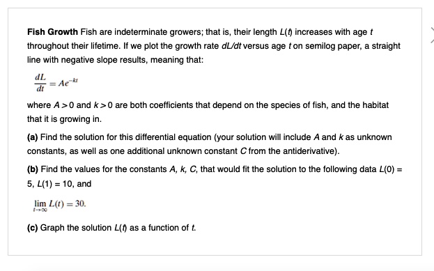 fish growth fish are indeterminate growers tnat their length lt ...