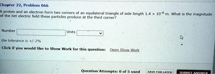 SOLVED: Chapter 22, Problem 066: A proton and an electron form two ...