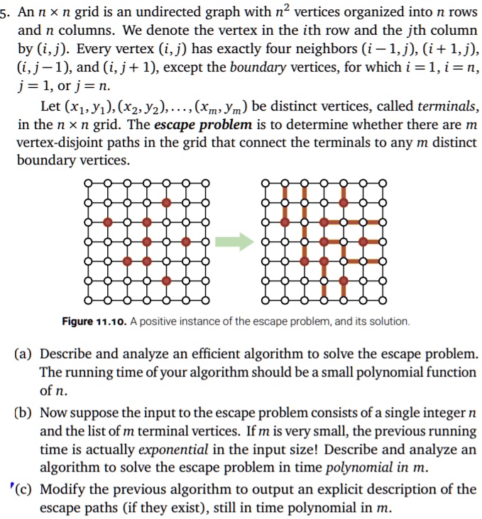 5 an n n grid is an undirected graph with n2 vertices organized into n ...