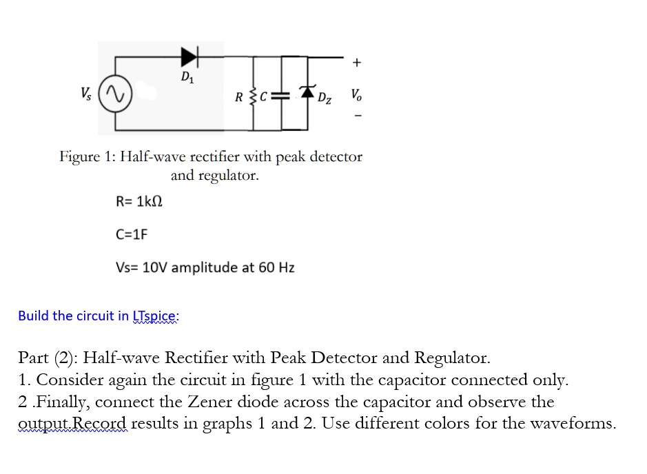 rac d vo figure 1 half wave rectifier with peak detector and regulator ...