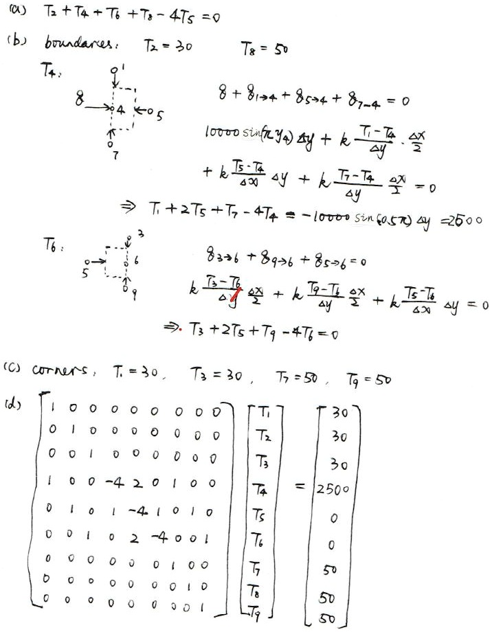 SOLVED: Determine the steady state temperature distribution in the ...