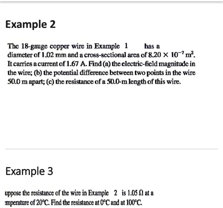 example 2 the 18 gauge copper wire in example 1 has a diameter of 102 ...