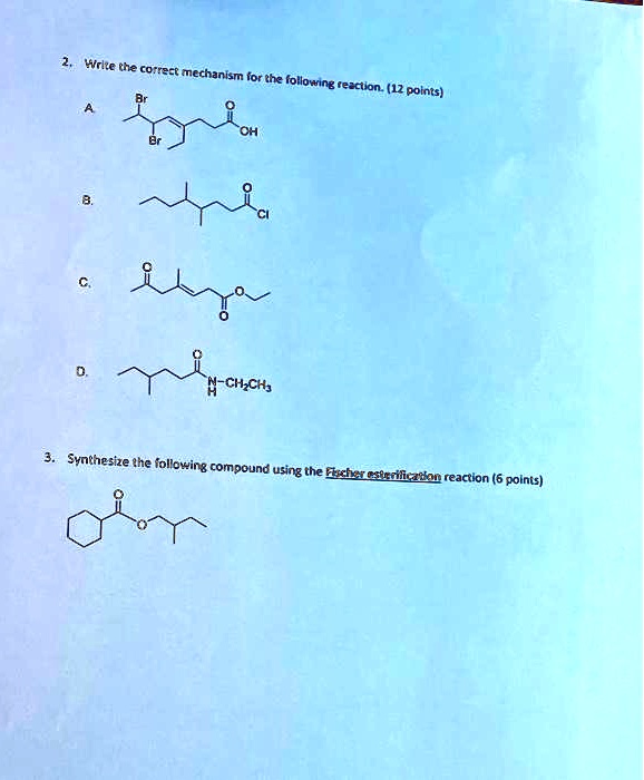 VIDEO solution: 2. Write the correct mechanism for the following ...