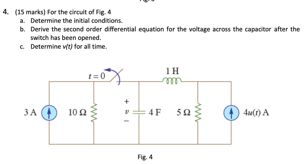 SOLVED: 'Solve the given problem : 4. (15 marks) For the circuit of Fig ...