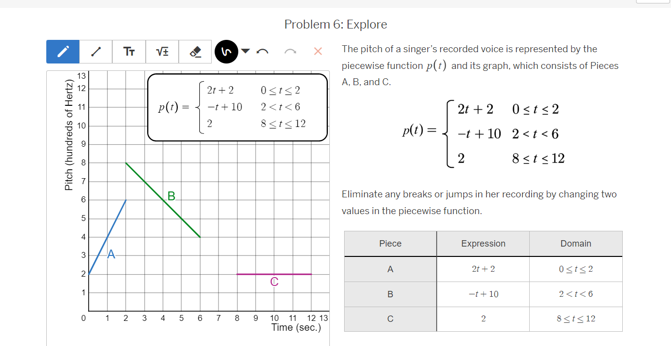 Problem 6: Explore 1 1 TT 0 - The pitch of a singer's recorded voice is ...
