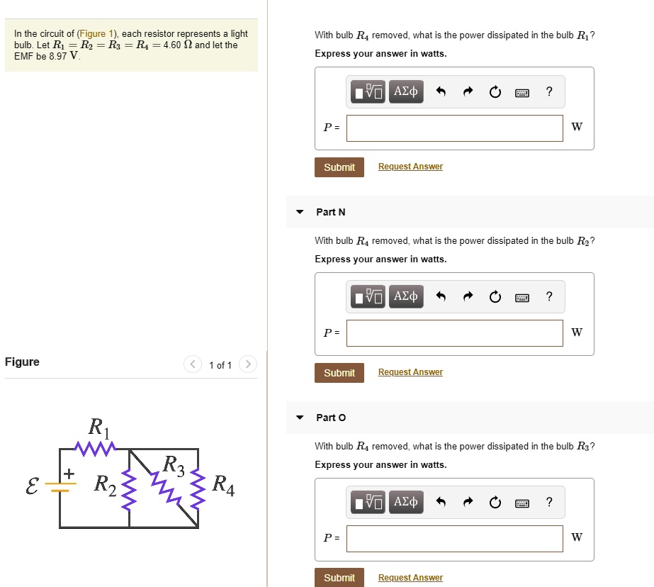 in the circuit of figure 1 each resistor represents light bulb let ri ...