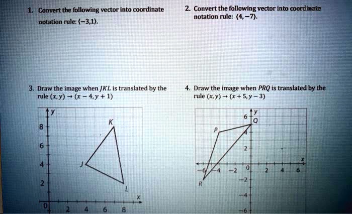 Solved Convert The Following Vector Into Coordinate Notation Rule 31 Convert The Following 1533