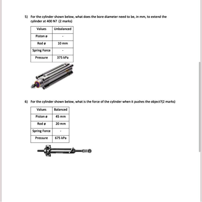 5) For the cylinder shown below, what does the bore diameter need to be ...