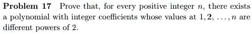 Solved Problem 17 Prove That For Every Positive Integer N There Exists A Polynomial With 
