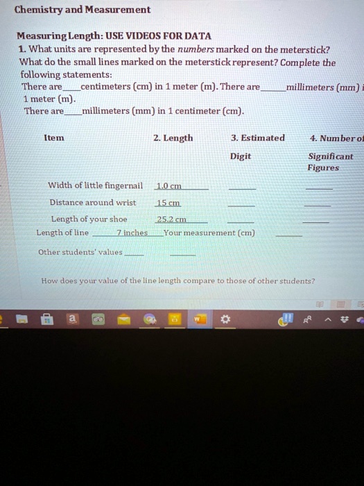 chemistry and measurement measuring length use videos for data what ...